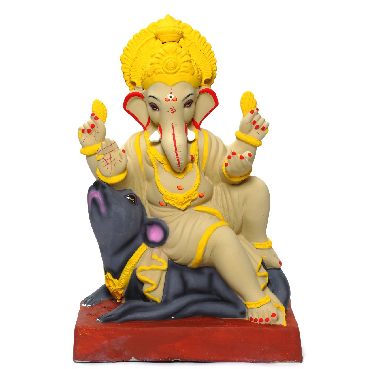 Buy online Undir Shadu Mati Ganpati Murti | 18 inch - Green Practices