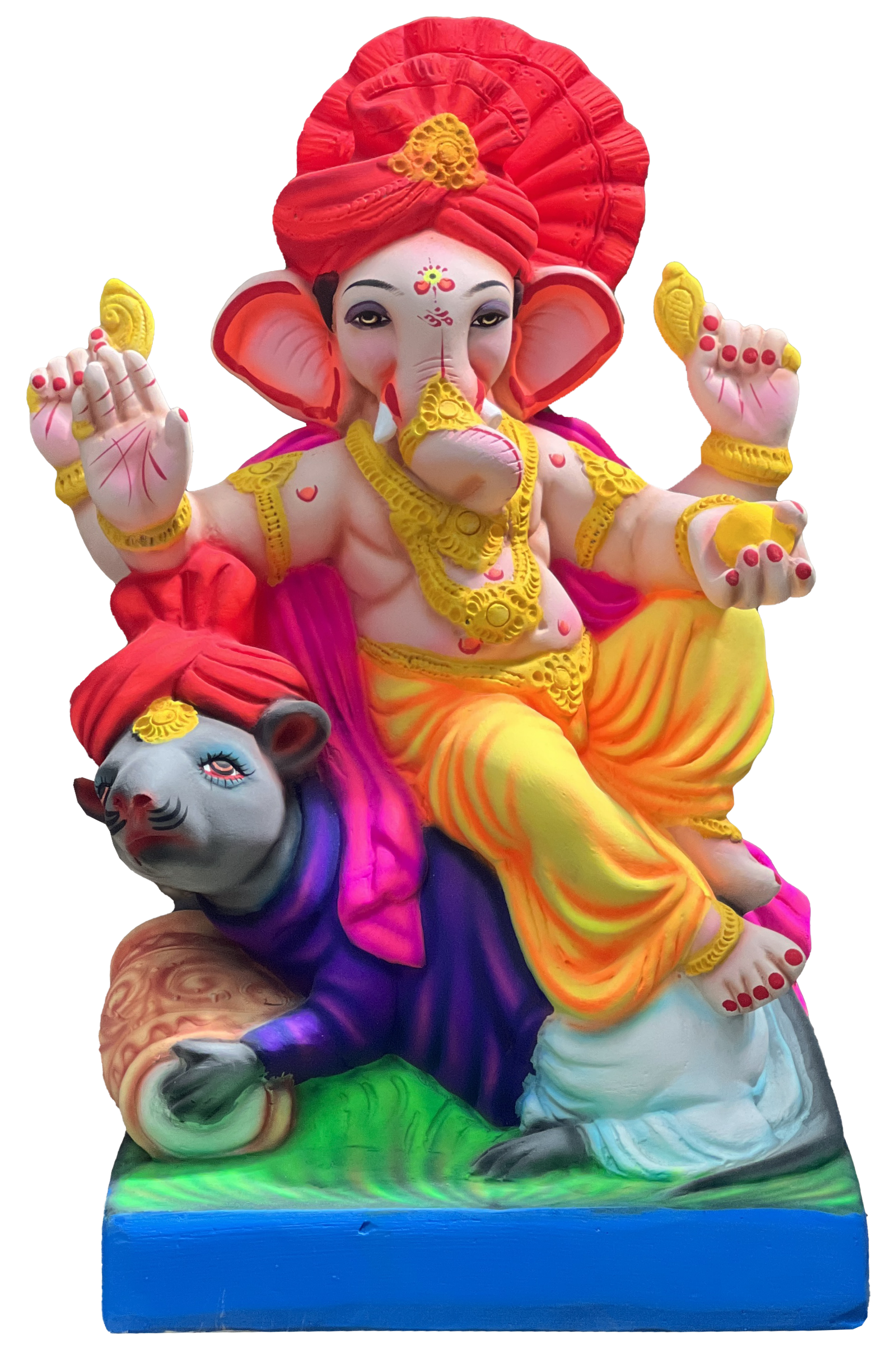 Buy online Undir Feta Shadu Mati Ganpati Murti | 18 inch - Green Practices